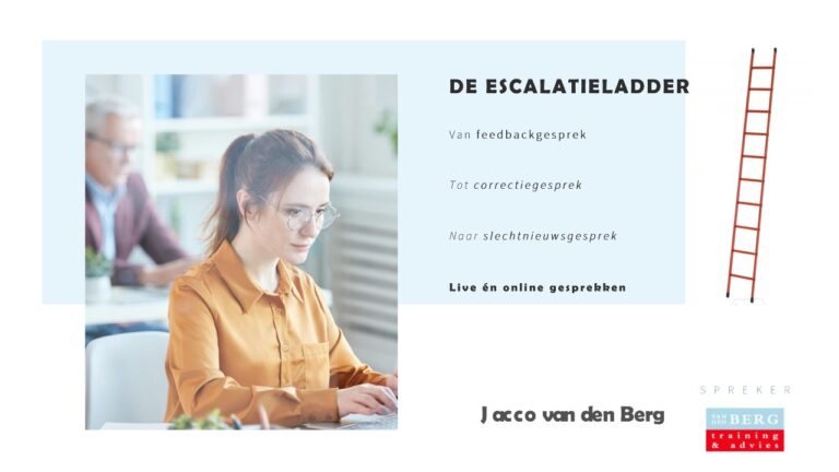 Webinar: de gesprekken van de escalatieladder | van den Berg Training